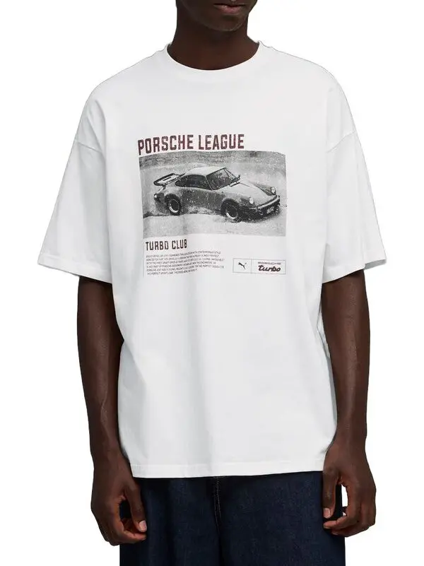 PUMA Porsche League Graphic T-shirt - Puma White