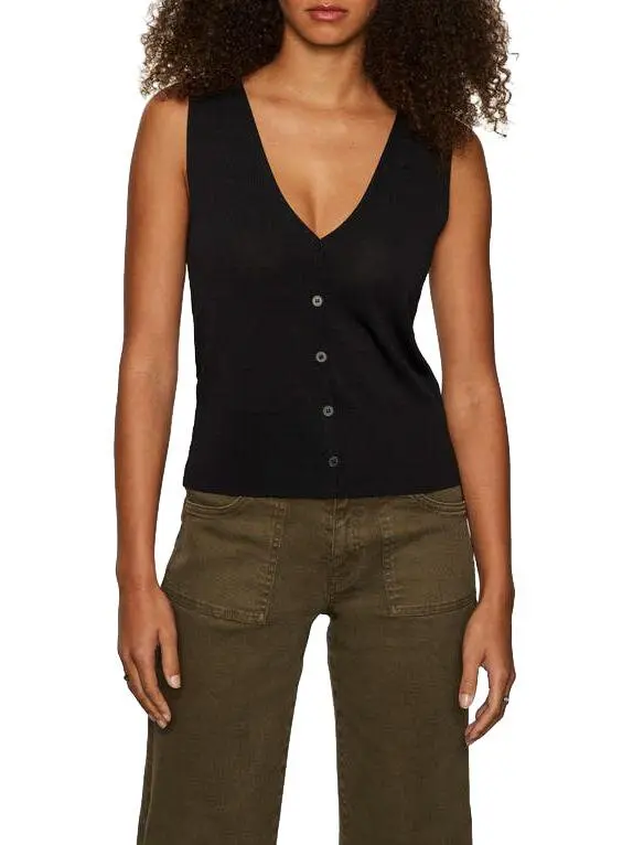 Sanctuary Button-up Vest - Black