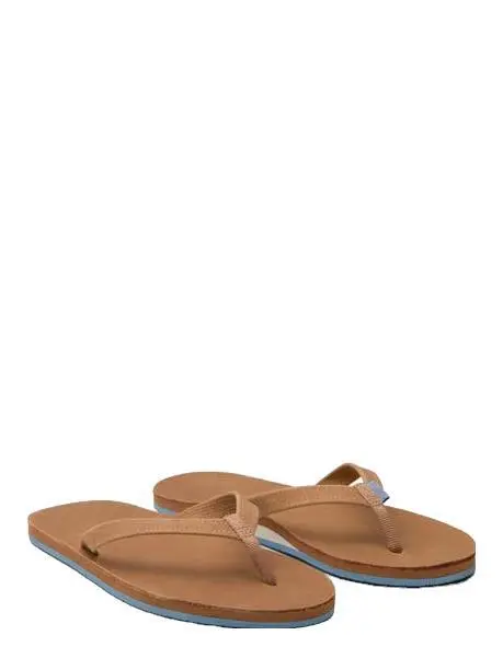 HARI MARI Fields Flip Flop - Tan/ Dusty Blue