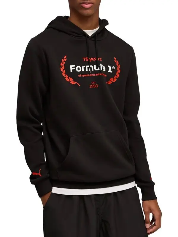 PUMA Formula 1® Essential Logo Graphic Hoodie - Puma Black