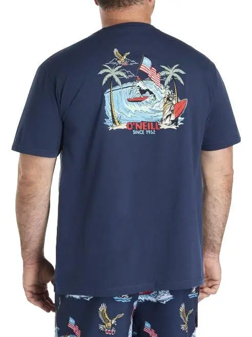 O'Neill Big & Tall Eagles Fly Graphic Tee - Navy