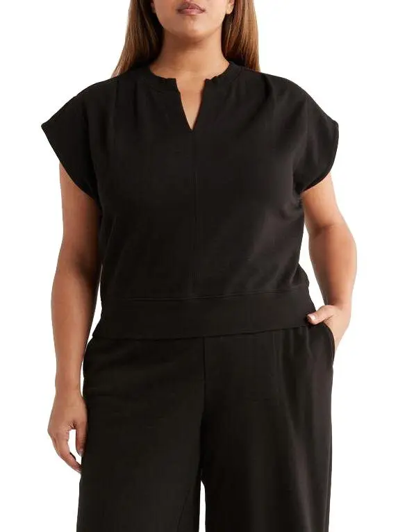Wit & Wisdom Notch Neck Top - Black