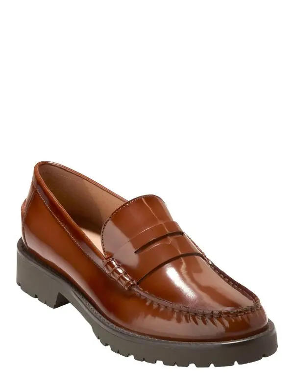 Cole Haan Treena Lug Penny Loafer - Dark Cuoio