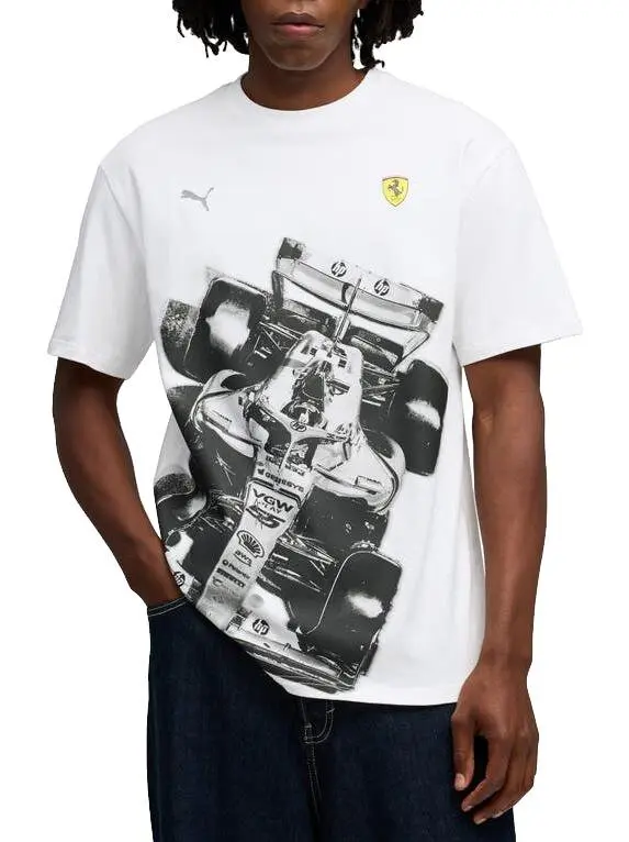 PUMA Scuderia Ferrari Premium Graphic T-shirt - Puma White