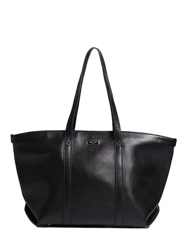 SAINT + SOFIA Kara Shopper Bag - Black Leather