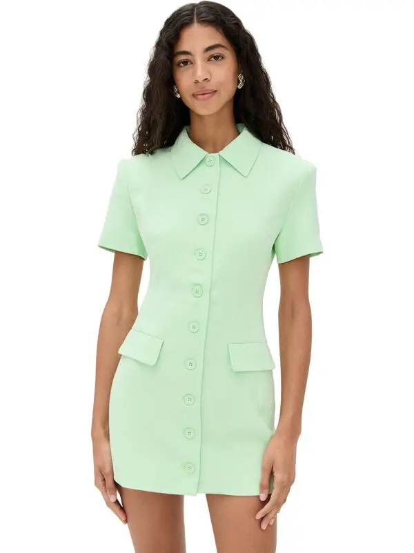 Lioness Cheri Short Sleeve Mini Dress - Lime