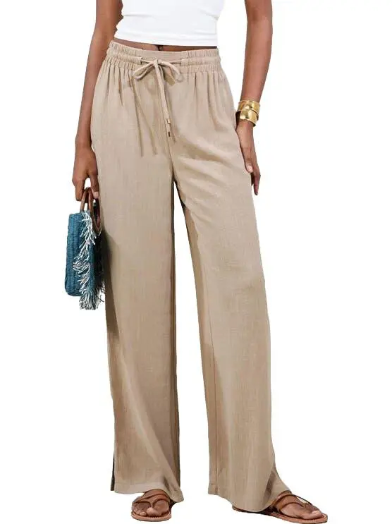 LIPSY Wide-leg Pants - Neutral