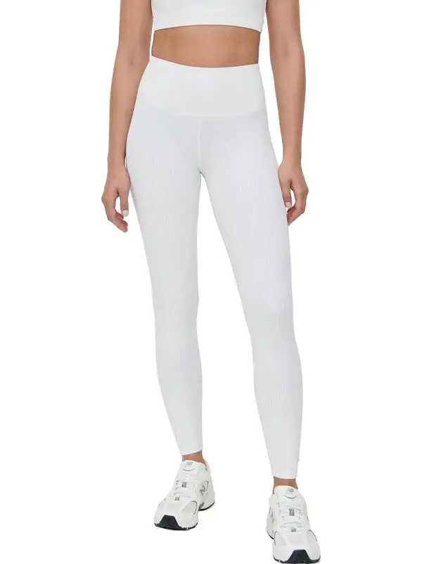 Splits59 Airweight Rib High Waist 7/8 Ankle Leggings - White