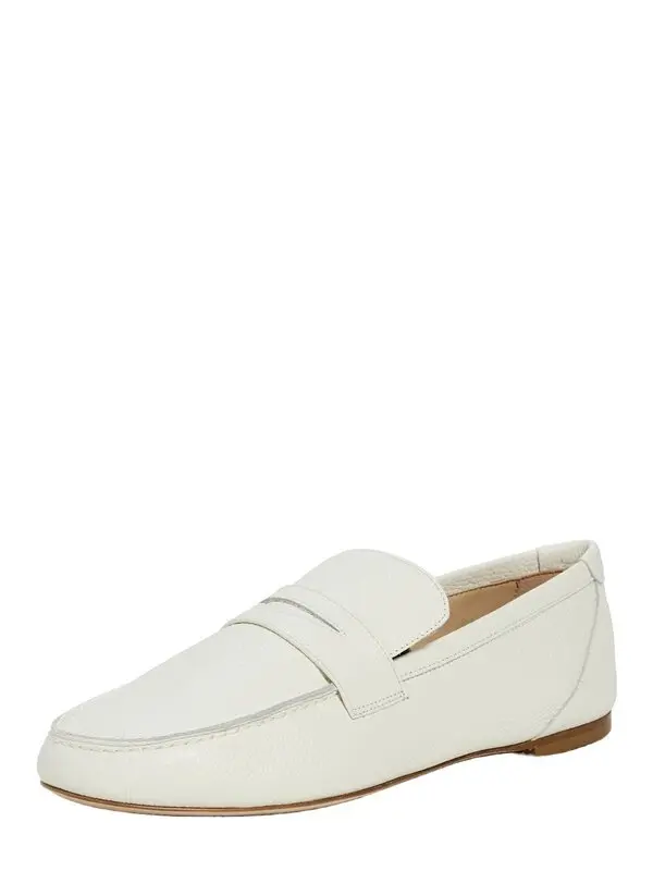 JAMIE HALLER Penny Loafers - White
