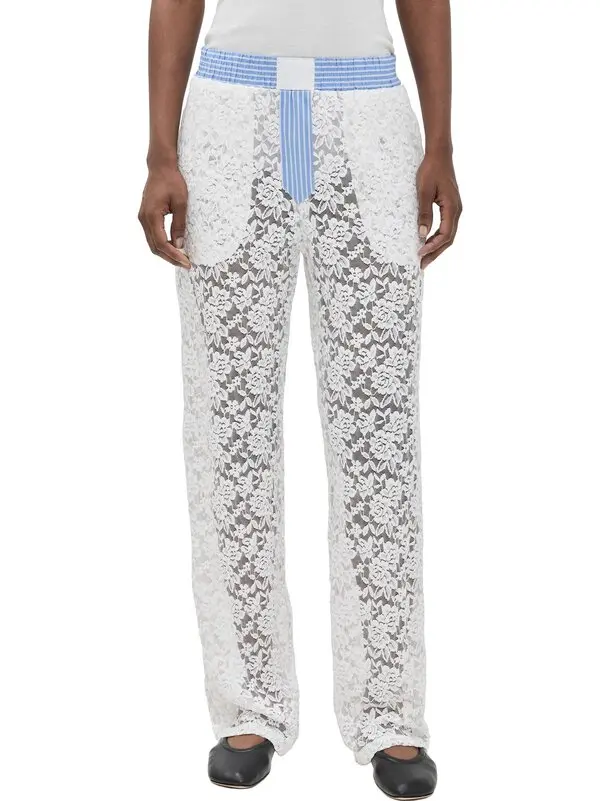 Lioness Cobain Lace Pants - Porcelain