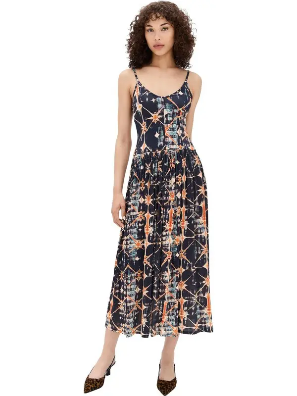 Ulla Johnson Idalia Fitted Midi Dress - Phoenix