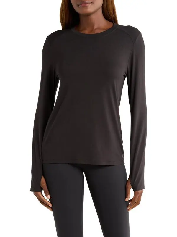 FREE FLY Shade Long Sleeve Top - Black