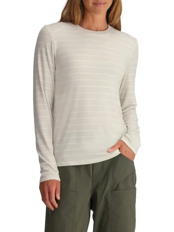 FREE FLY Shade Long Sleeve Top - Dash Stripe Birch