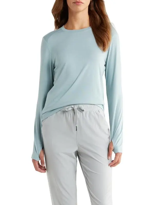 FREE FLY Shade Long Sleeve Top - Ocean Mist