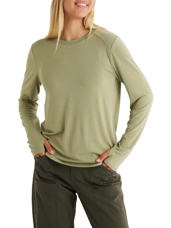 FREE FLY Shade Long Sleeve Top - Tea