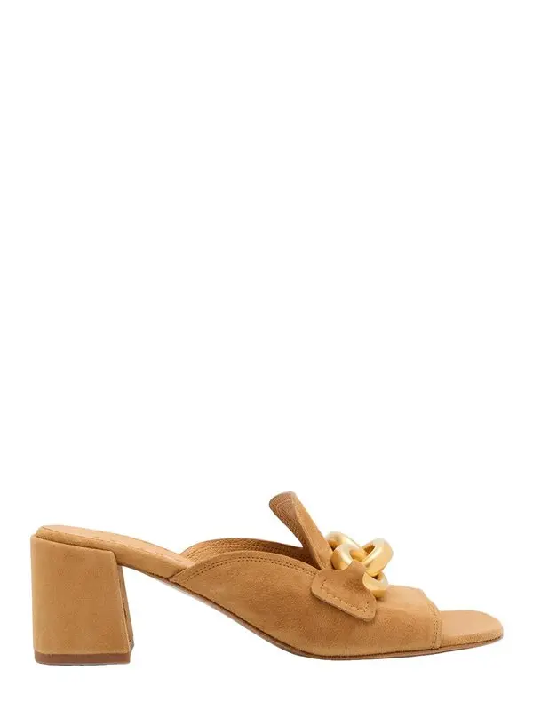 PEDRO GARCIA Umita Suede Mule Sandals - Acorn Plush Suede-gold