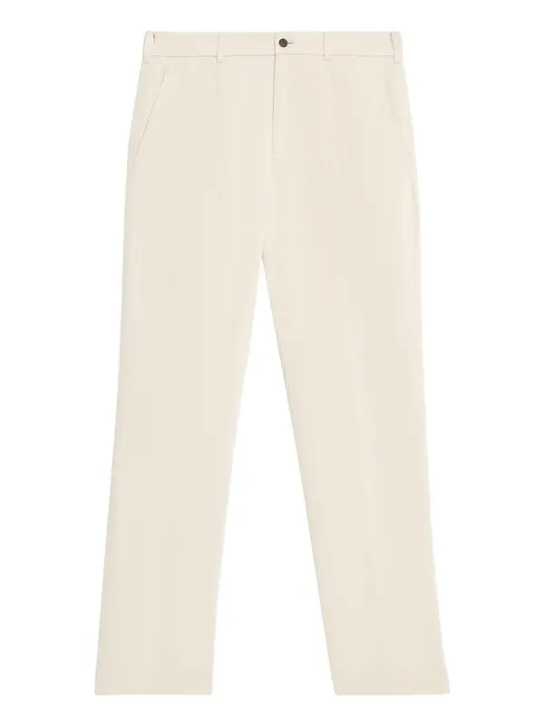 Dunhill Cotton Twill Straight-leg Chino Pants - Stone