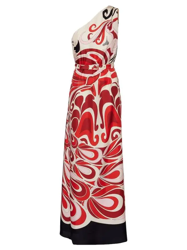 La DoubleJ Roy Phoenix Silk Twill Maxi Dress - Multicoloured
