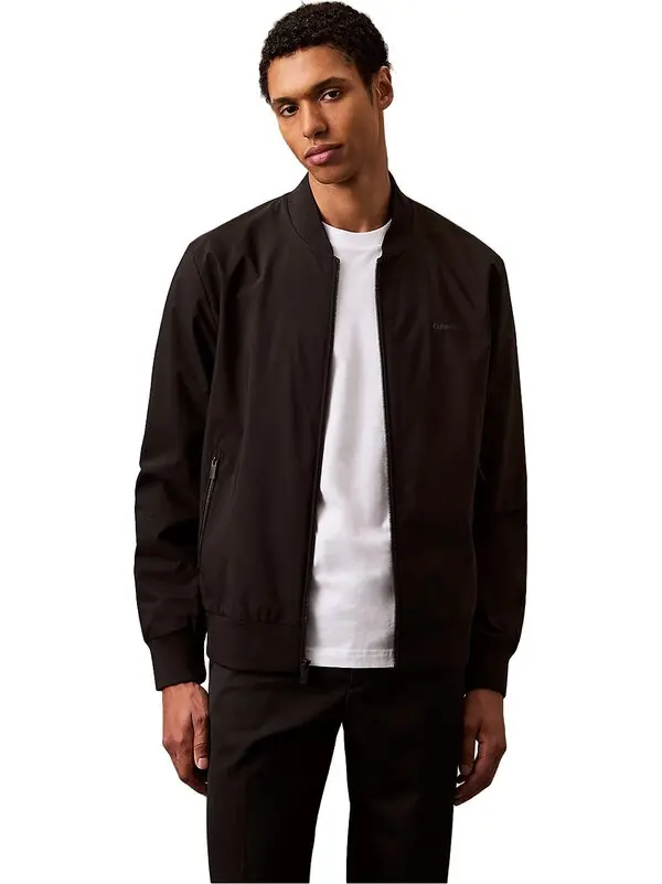 Calvin Klein Matte Bomber Jacket - Black Beauty