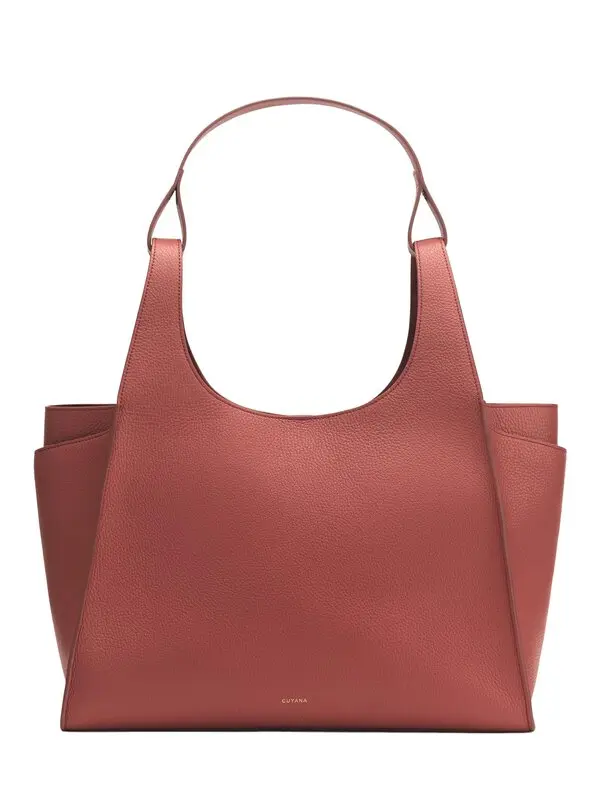 Cuyana Double Loop Satchel Bag - Dark Terracotta