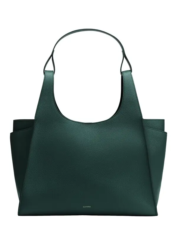 Cuyana Double Loop Satchel Bag - Forest