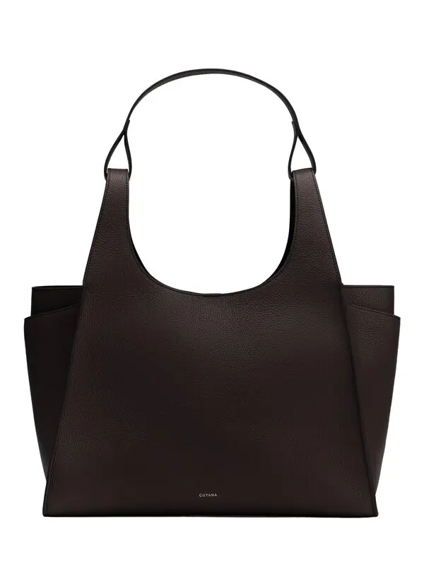 Cuyana Double Loop Satchel Bag - Mocha