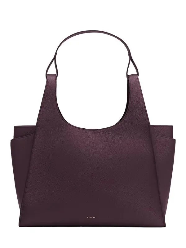 Cuyana Double Loop Satchel Bag - Plum