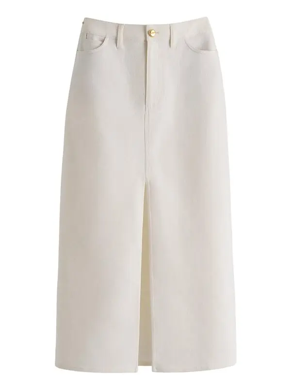 Cuyana Front Slit Maxi Skirt - Ecru