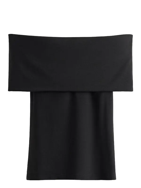 Cuyana Off-the-shoulder Top - Black