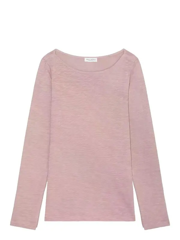 Marc O'polo Long-sleeve Boat-neck Top - Pink