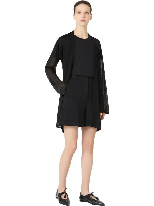 Max Mara Cotton Jersey High-waisted Shorts - Black