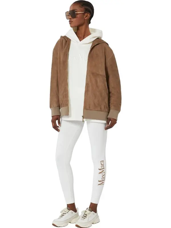 Max Mara Suede Hooded Jacket - Honey