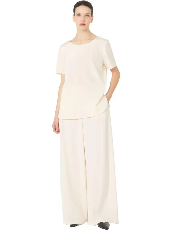 Max Mara Silk Cady T-shirt - Ivory