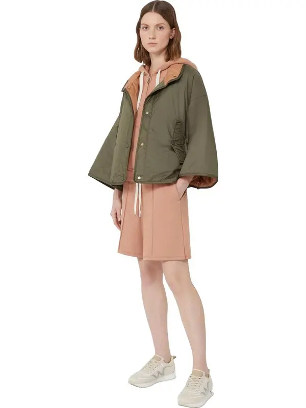Max Mara Reversible Water-repellent Canvas Jacket - Kaki