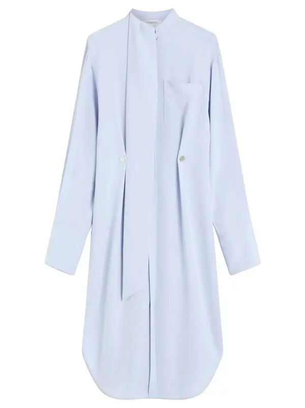 Max Mara Shirt Dress With Sash - Sky Blue
