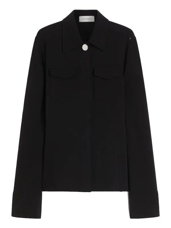 Max Mara Crepe Shirt Jacket - Black