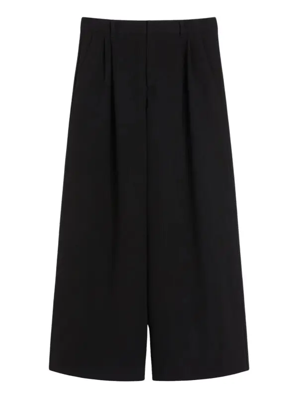 Max Mara Cady Wide-leg Trousers - Black