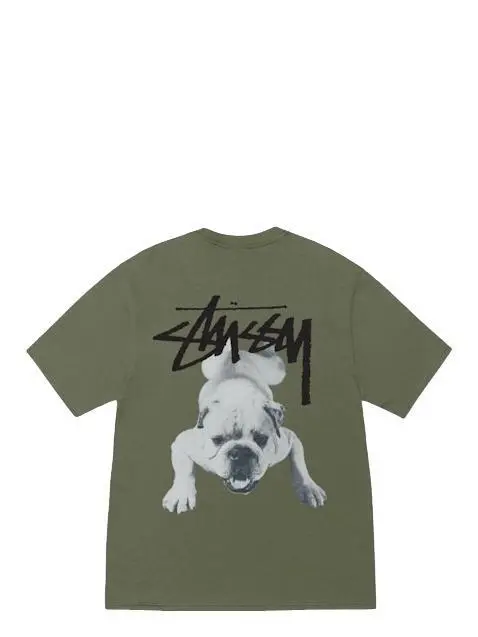 StÜssy Stock Dog Tee Shirt - Olive