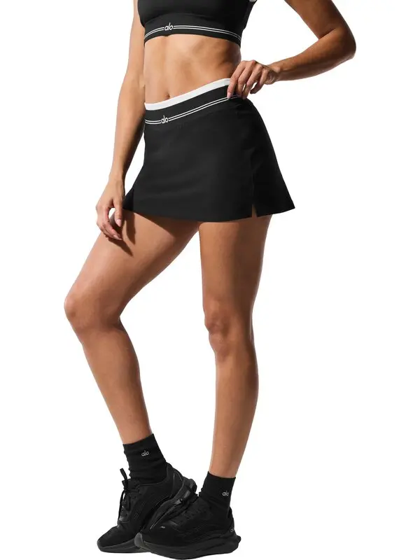 Alo Yoga Airbrush Better Together Tennis Skirt - Black/white