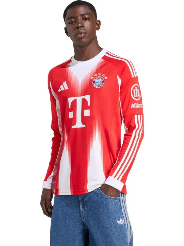 Adidas Fc Bayern 25/26 Long Sleeve Home Jersey - Red
