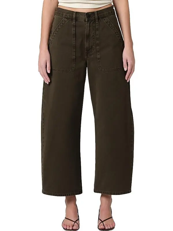 Citizens Of Humanity Ayla Crop Cargo Pants - Dark Olive