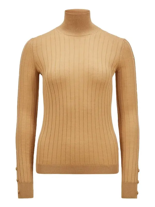 Moncler Wool & Cashmere Turtleneck Sweater - Beige