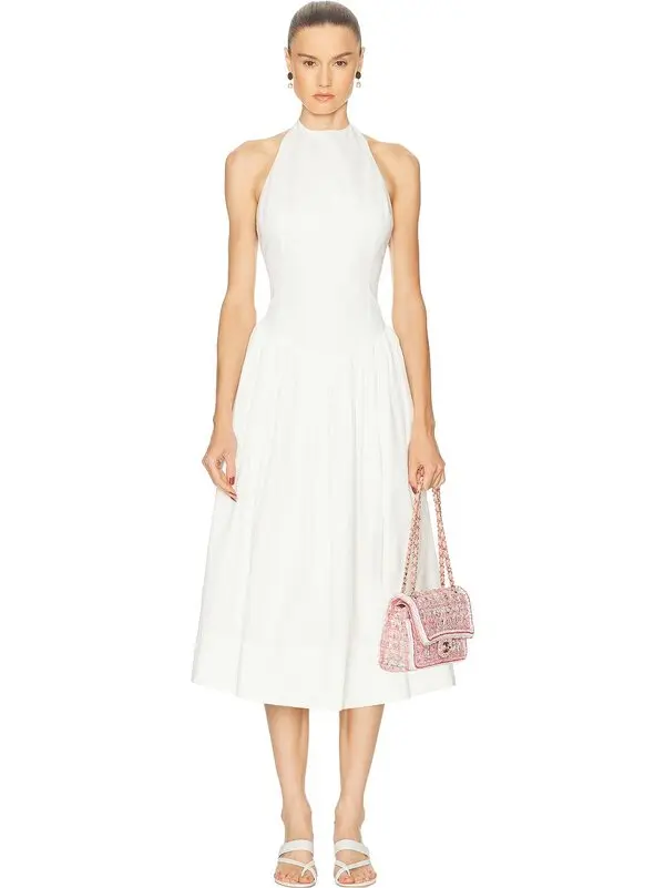 L'academie By Marianna Akiri Midi Dress - White