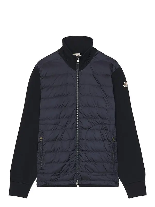 Moncler Zip-up Cardigan - Dark Blue