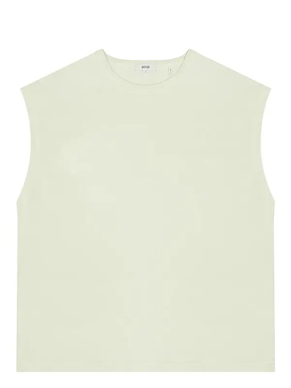 AGOLDE Leonard Sleeveless Tee - Mint