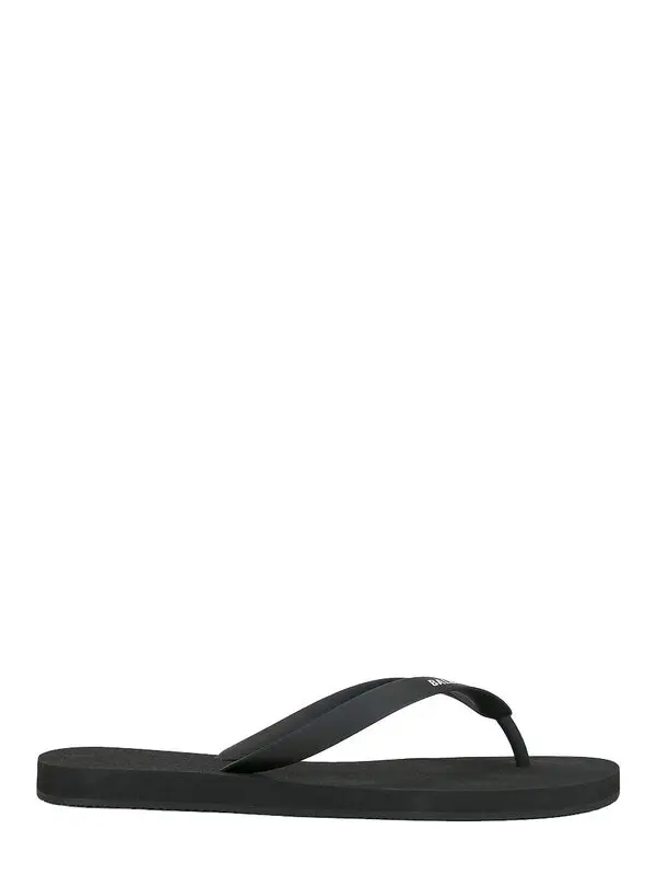 Balenciaga Logo Thong Sandal - Black & White