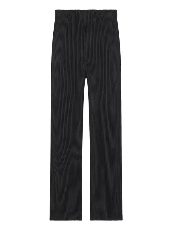 Issey Miyake Pleated Flare Pants - Black