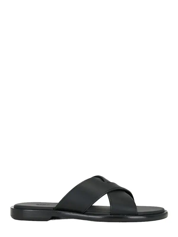Zegna Leather Sandal - Black