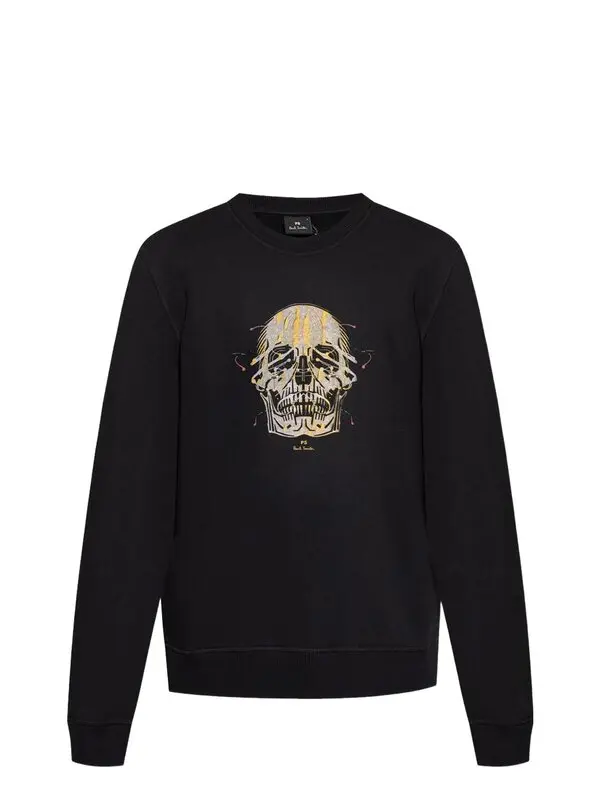 Paul Smith Printed Cotton Sweatshirt - Black