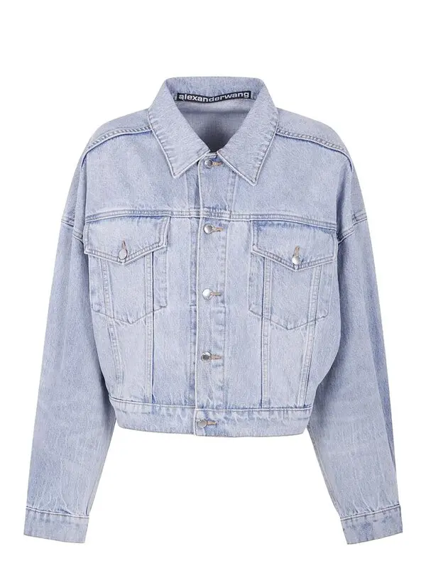 Alexander Wang Clip Trucker Jacket - Blue